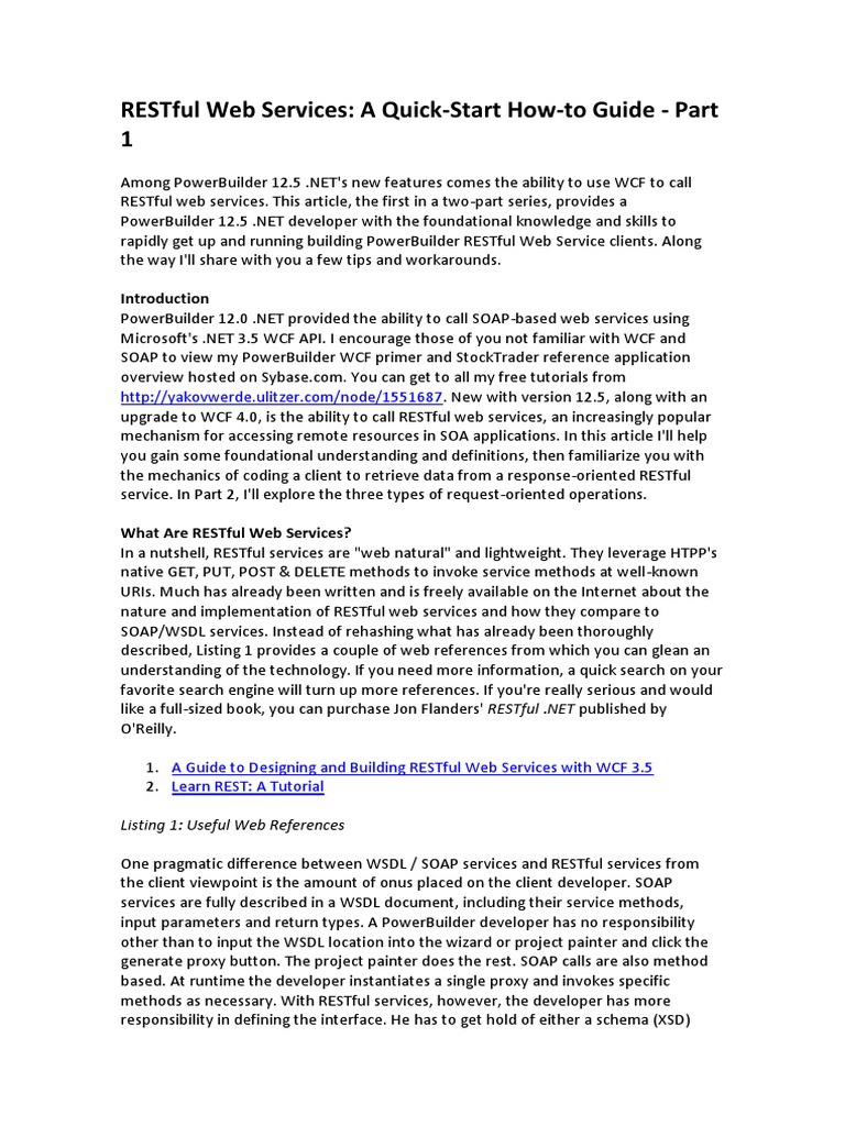 RESTful Web Services | PDF | Json | Representational State Transfer