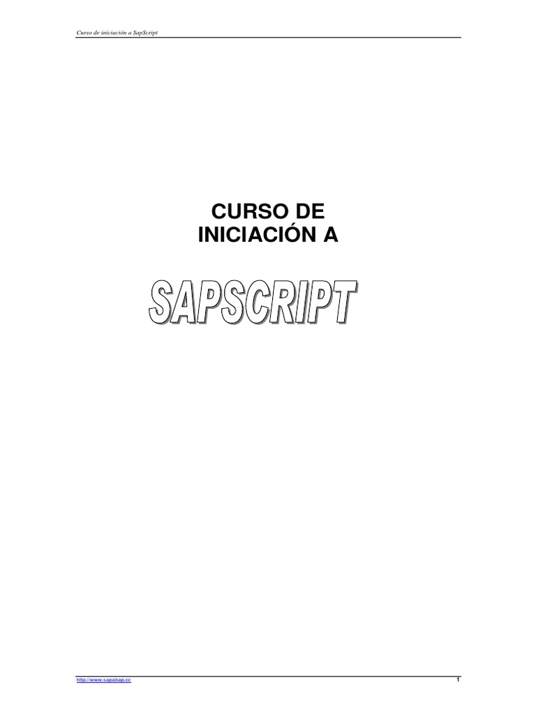 Manual Sap Script | PDF | Texto | Escritura