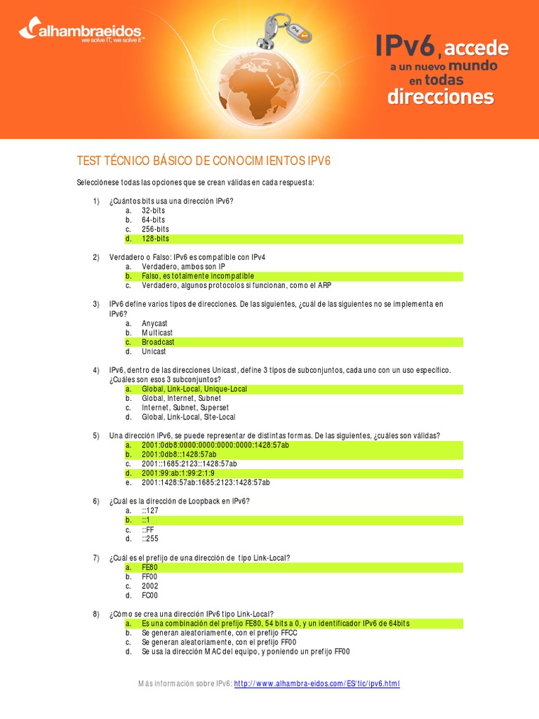 IPv6 Prueba, REPASO GENERAL | PDF | Yo Pv6 | Dirección IP