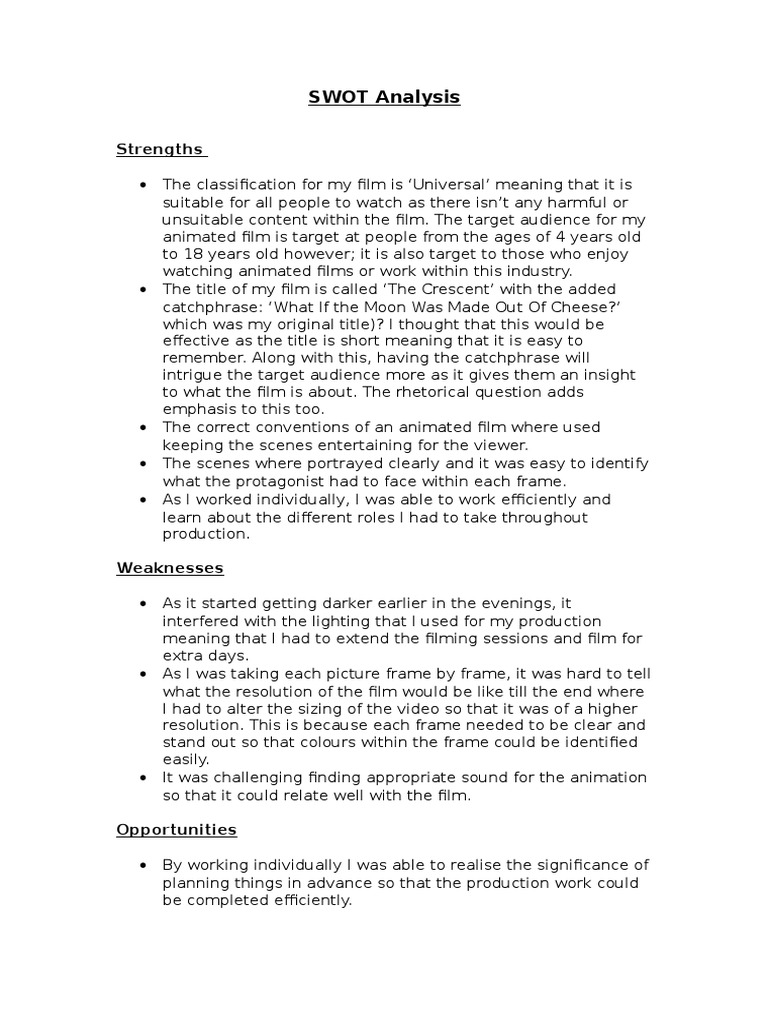 SWOT Analysis: Strengths | PDF | Swot Analysis | Cognition