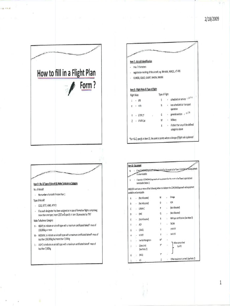 How To Fill in A Flight Plan Form: Item 7: Aircraft Identification ...
