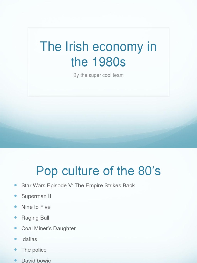 Irish Economy Crisis of the 1980s | PDF