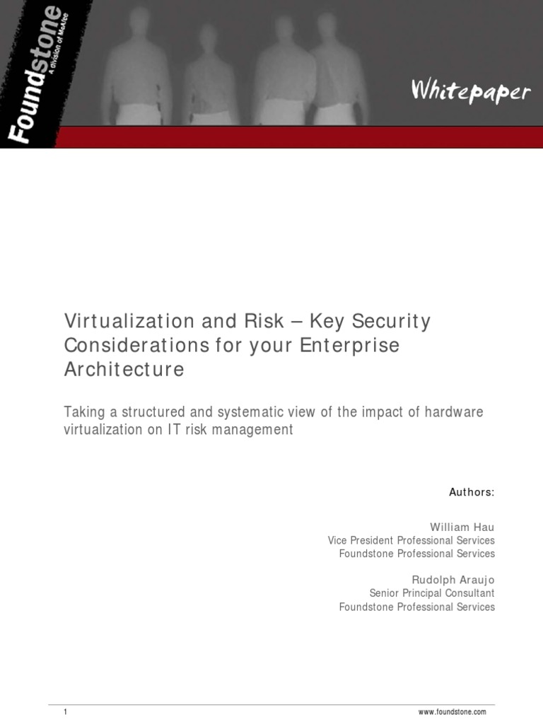 WP Virtualization and Risk | PDF | Computer Security | Security