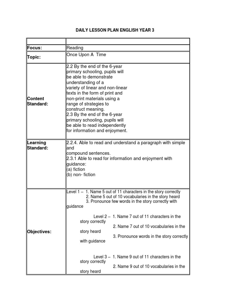 LP Year 4 Snow White Edited - 2 | PDF | Vocabulary | Teachers