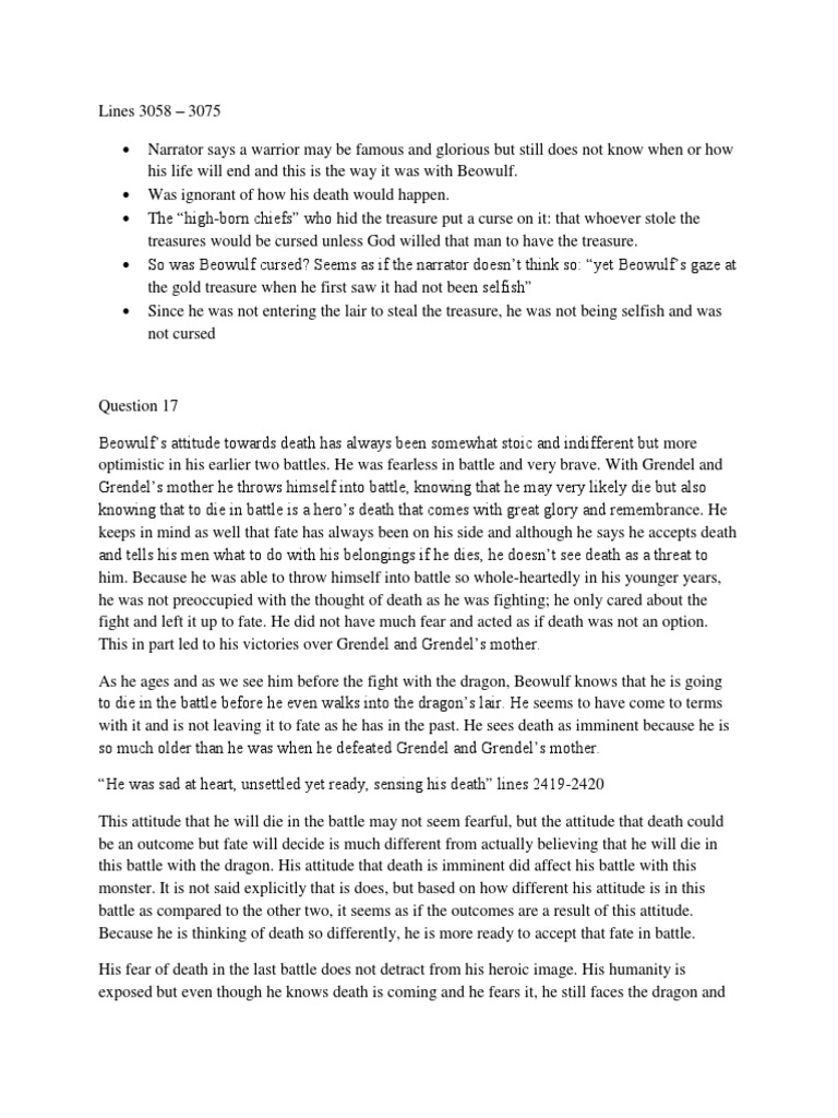 Beowulf Analysis | PDF