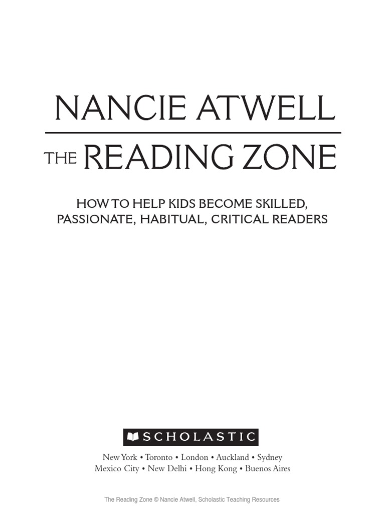 The Reading Zone PDF | Reading Comprehension | Teachers