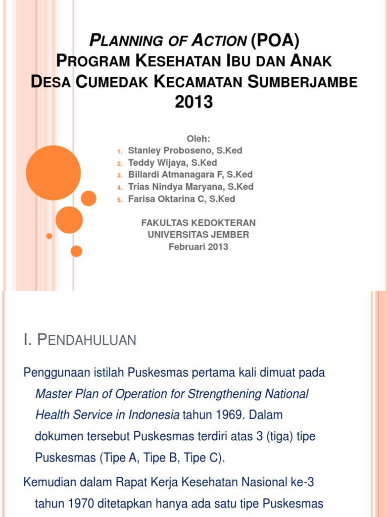 Planning of Action (POA) | PDF