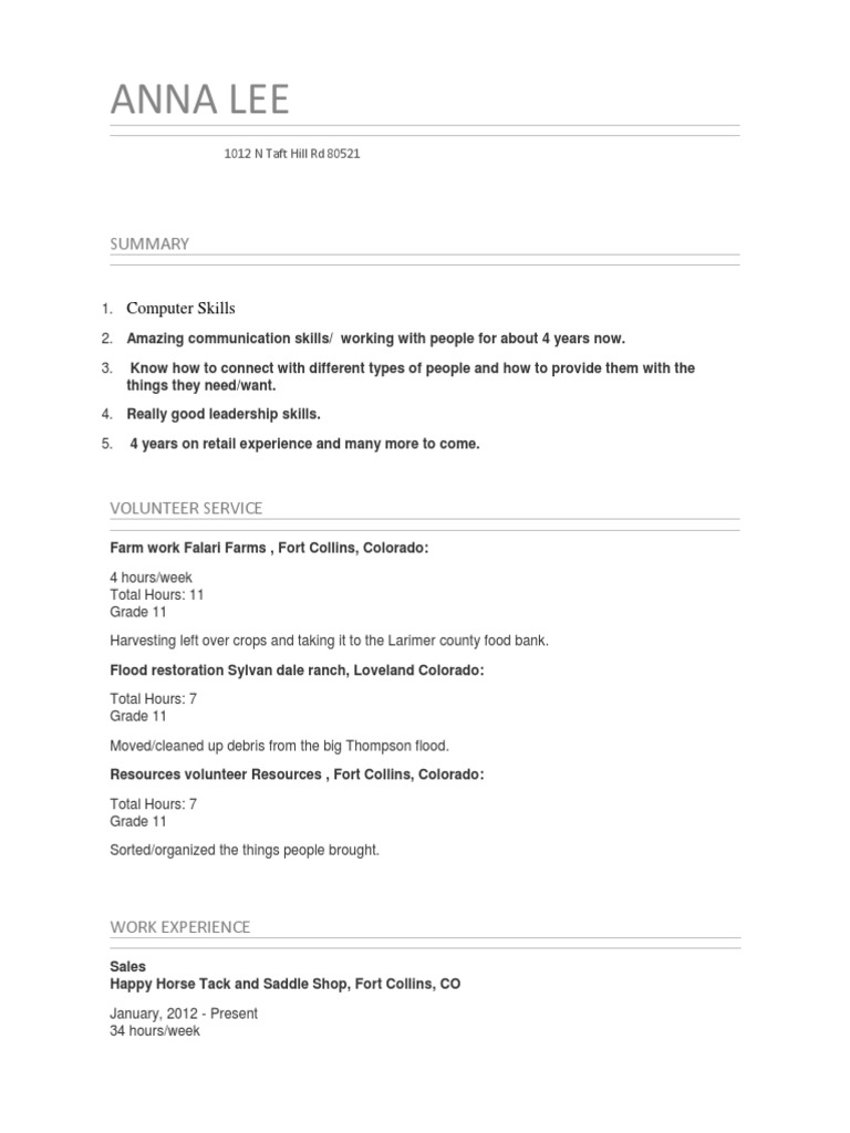 Anna Lee Resume | PDF | Career & Growth | Business