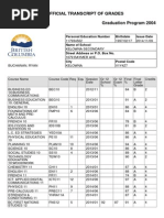 Example of A Transcript | PDF | Accounting | Diploma