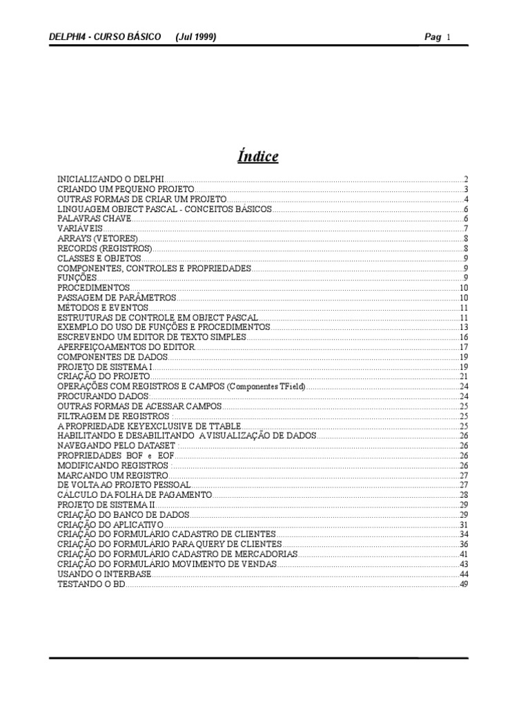 Delphi 4 | PDF | Classe (programação de computadores) | Janela ...