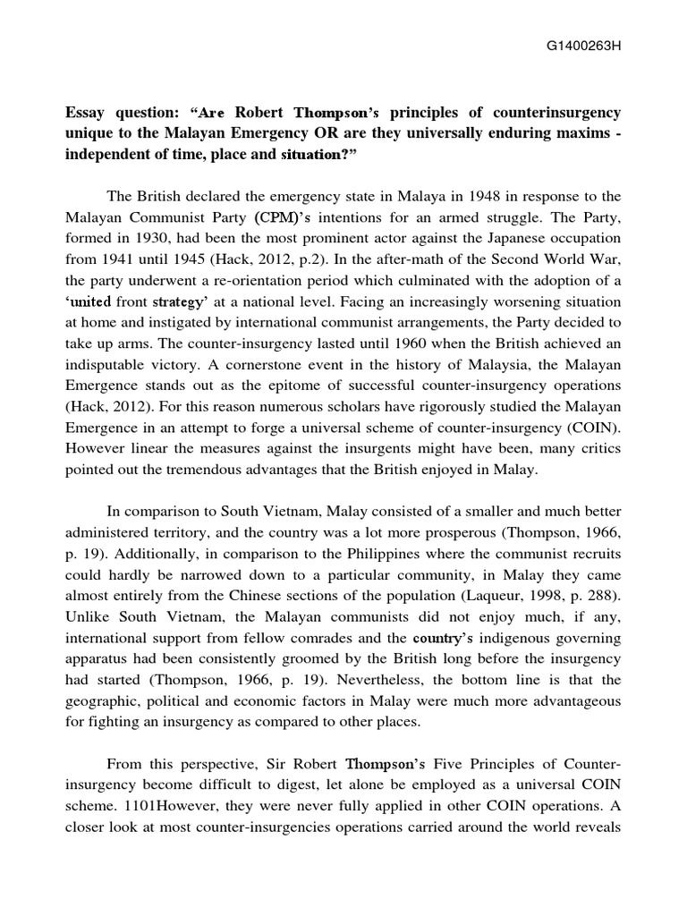 Principles of COIN | PDF | Counter Insurgency | Insurgency