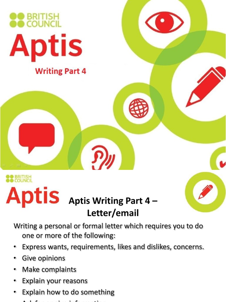 Aptis Writing Overview | PDF