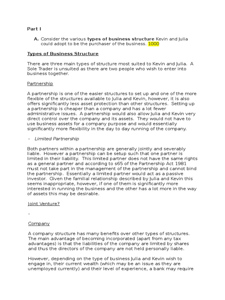 Corporate Law Scenarios | Download Free PDF | Trust Law | Partnership