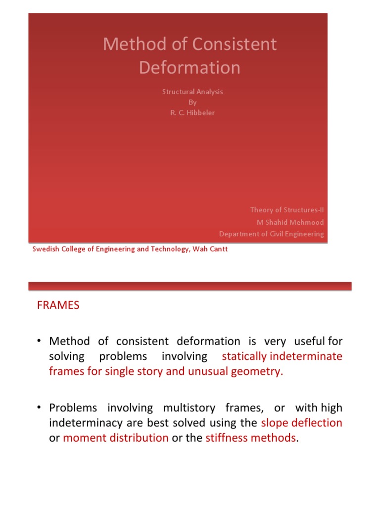Consistent Deformation | Download Free PDF | Structural Analysis | Mechanical Engineering