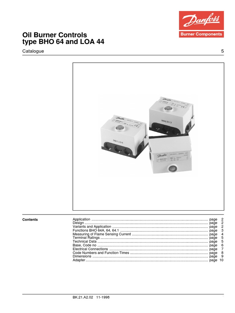 Danfoss BHO Oil Burners Control PDF | PDF | Thermostat | Relay
