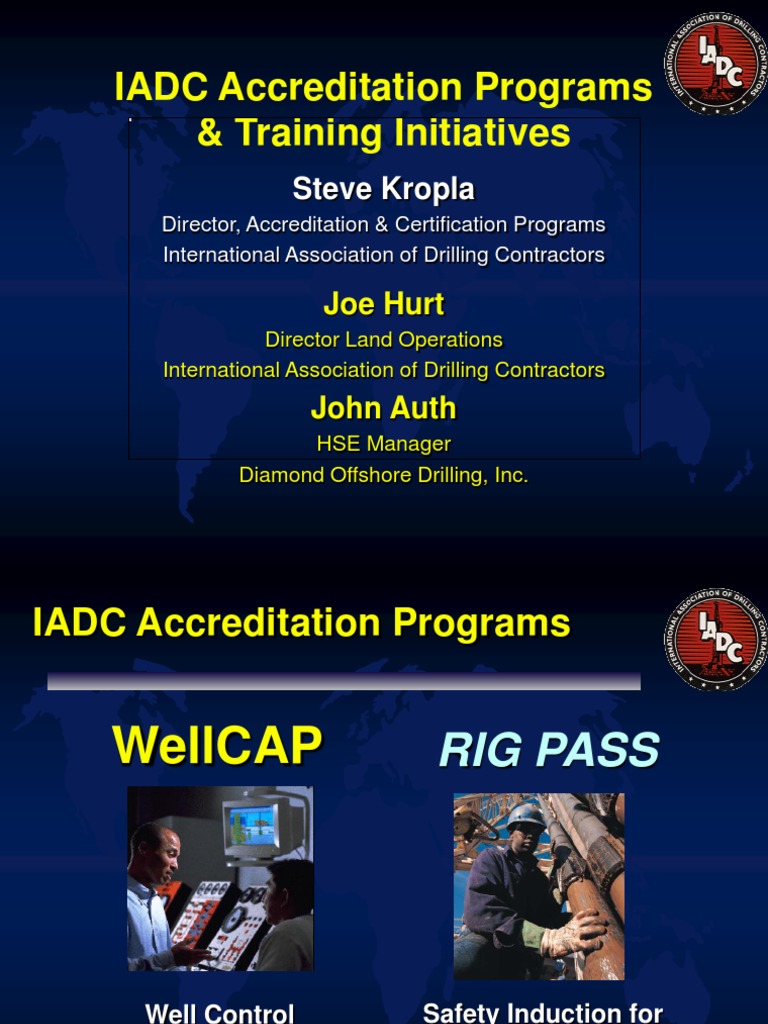 IADC Rig Pass Training Overview | PDF | Offshore Drilling | Personal ...