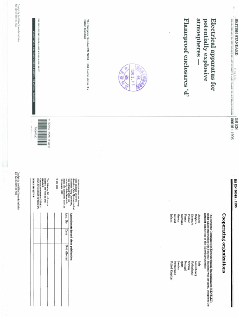 BS en 50018-1995 | PDF