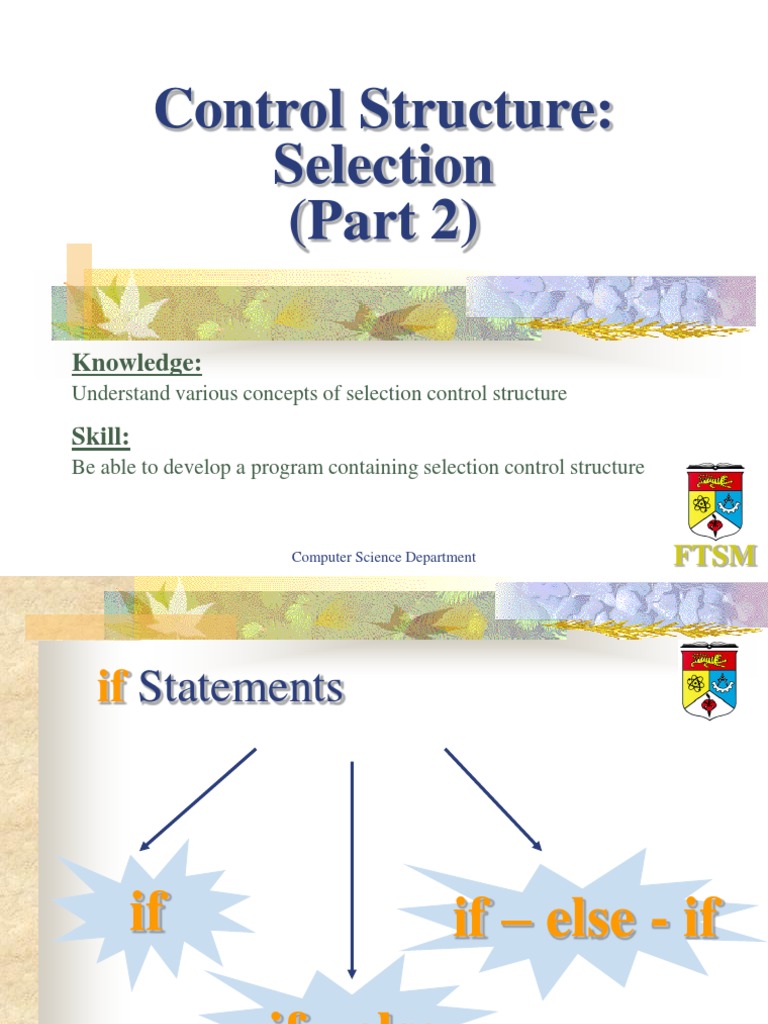 Slide 07b Control Structure Selection Download Free Pdf Letter Case Software Engineering