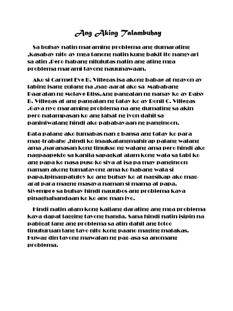 Ang Aking Talambuhay | PDF