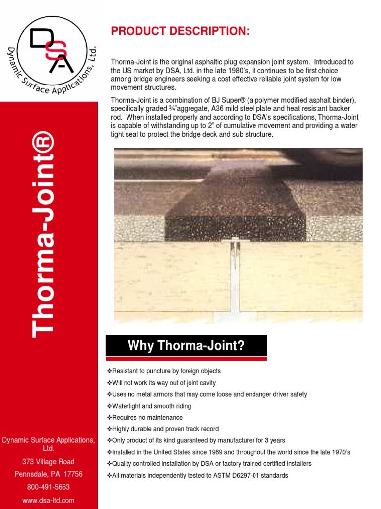 Thorma-Joint Data Sheet | Construction Aggregate | Sheet Metal