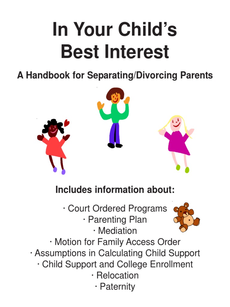 Handbook for Divorcing Parents' Guide | PDF | Child Support | Child Custody