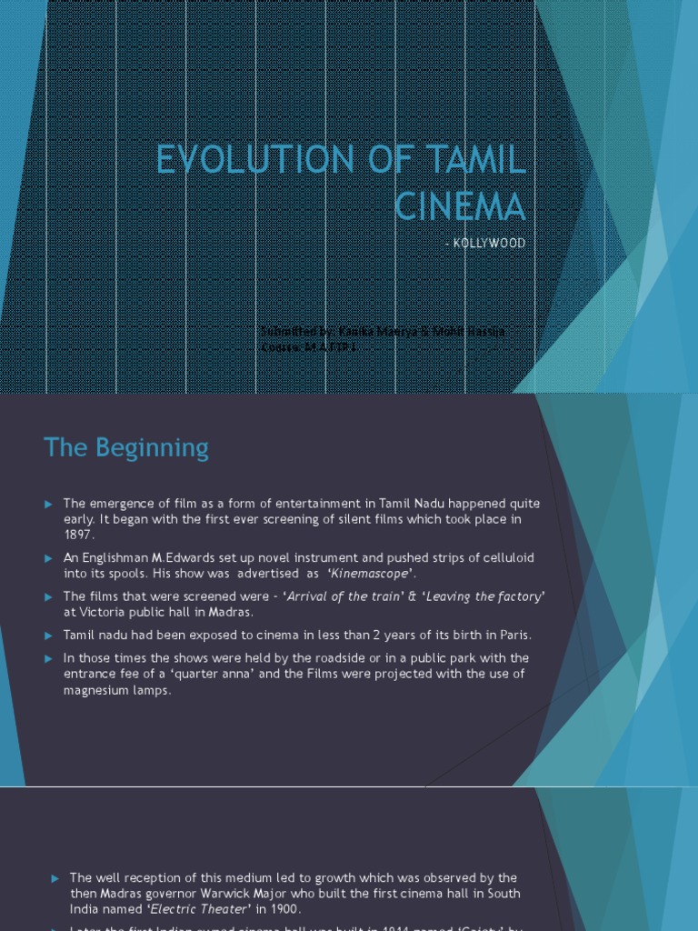 Evolution of Tamil Cinema Timeline | PDF | Tamil Cinema | Cinema