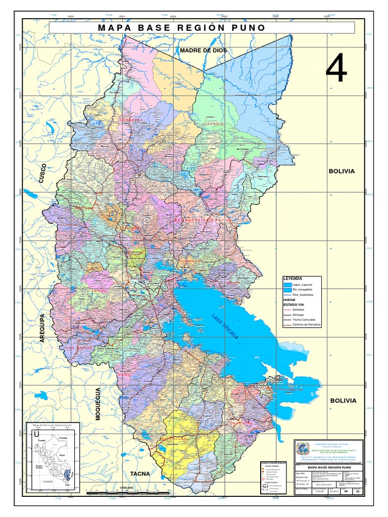 Mapa Base Cartografico Region Puno | PDF | Naturaleza