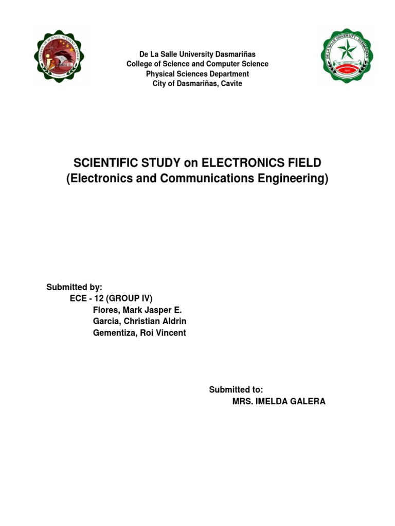 Scientific Study On Electronics Field (Electronics and Communications ...