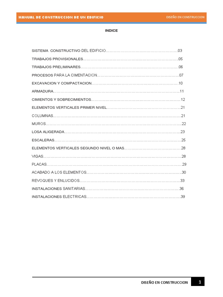 Manual de Construccion de Un Edificio | PDF | Fundación (Ingeniería) | Pintar