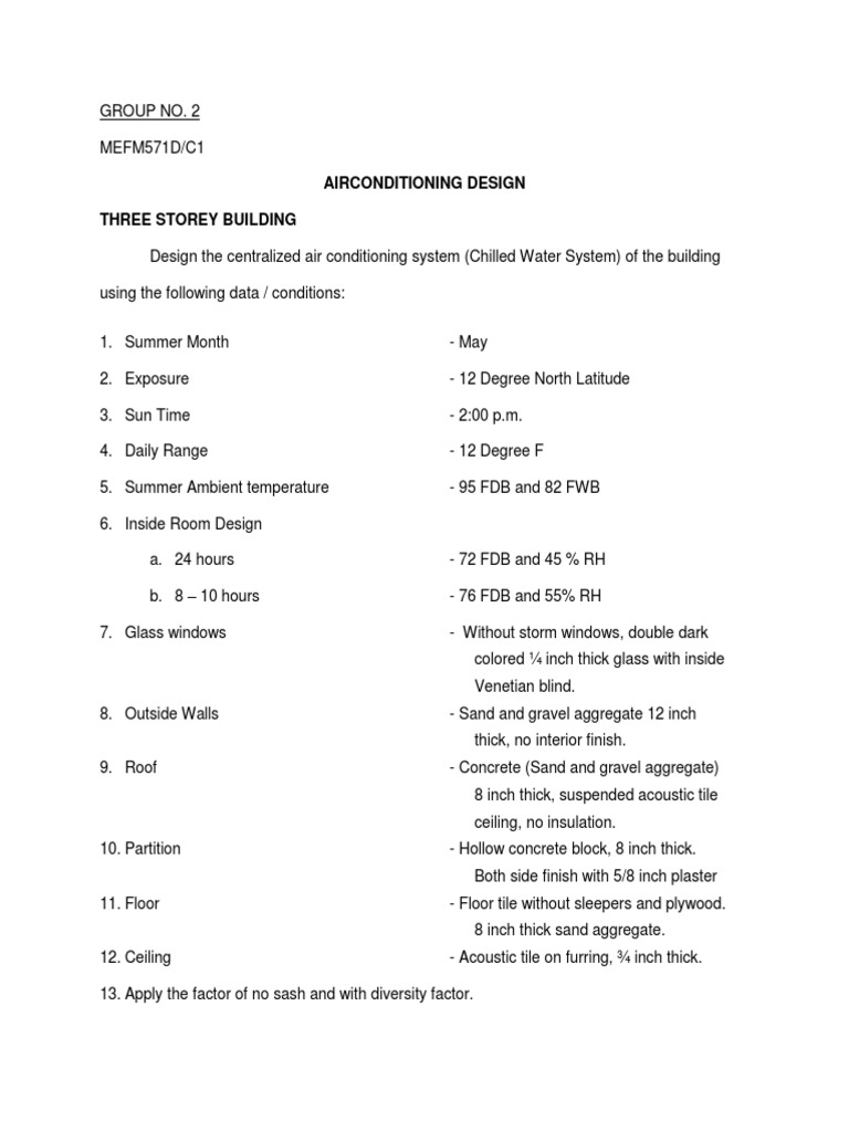 Aircon Problem Statement | PDF | Duct (Flow) | Transport Phenomena