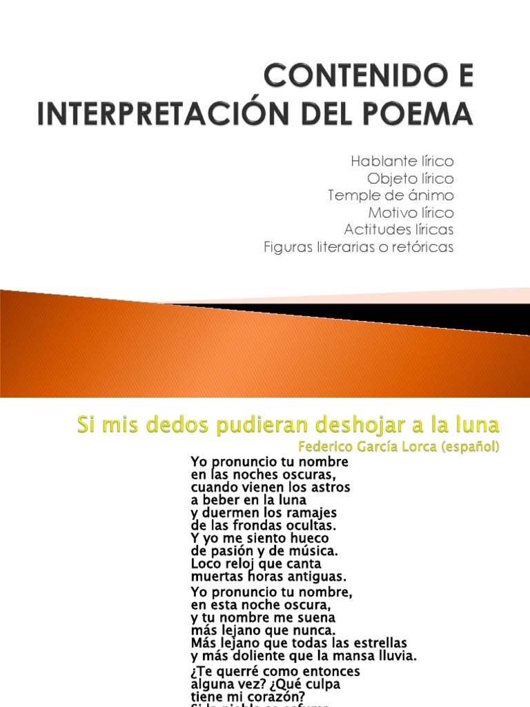 Contenido e Interpretación Del Poema-2006 | PDF | Poesía | Palabra