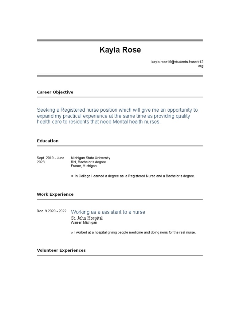 Mock Resume | PDF
