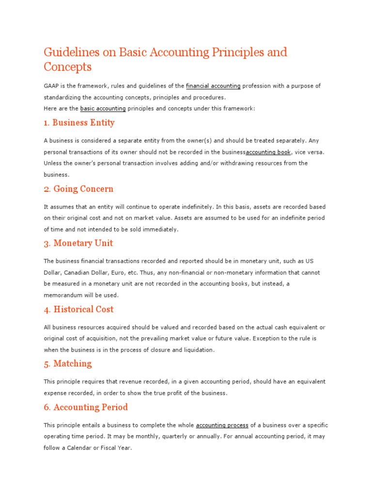 Basic Accounting Principles | PDF | Debits And Credits | Accounting