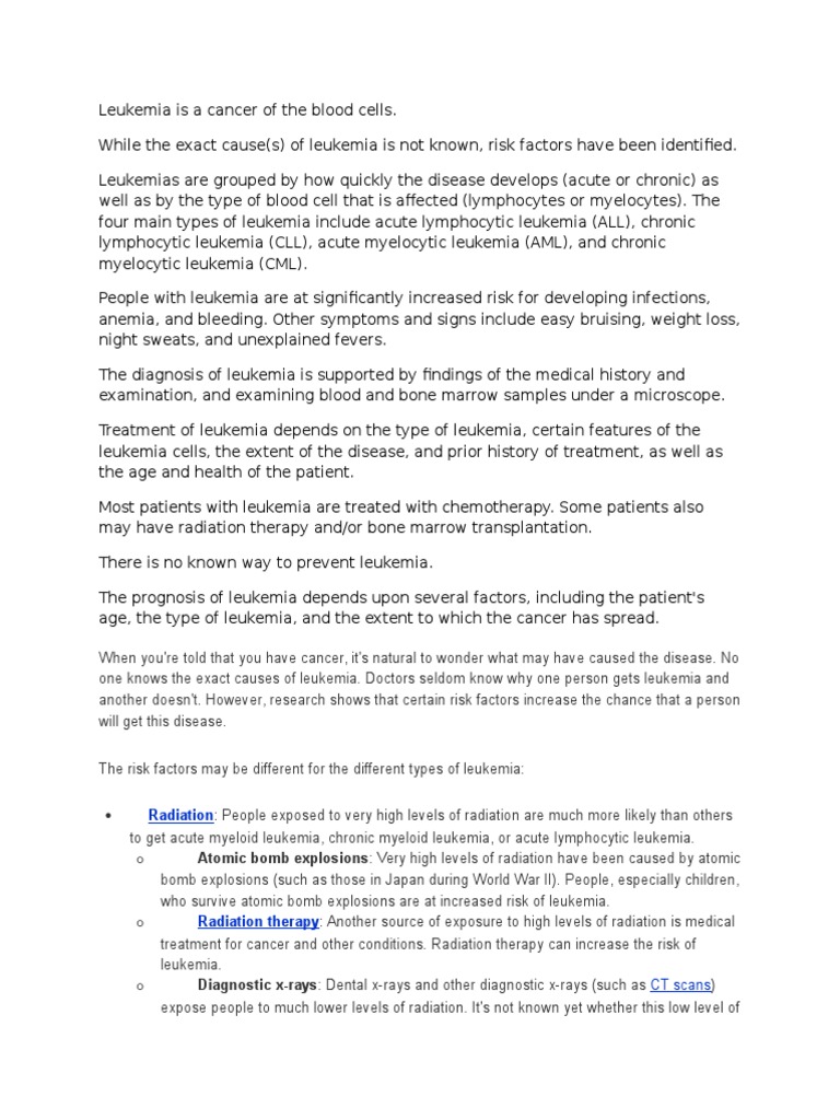 Leukemia | PDF | Leukemia | Gene Therapy