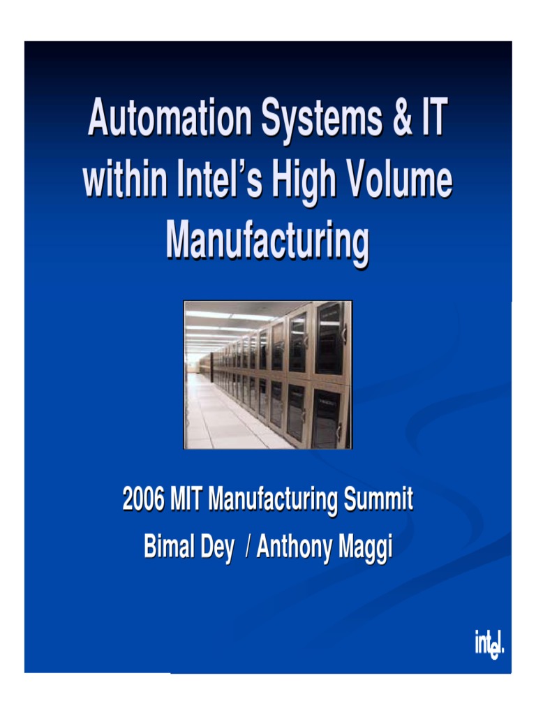 Automation Systems at Intel Fab | PDF | Automation | Intel