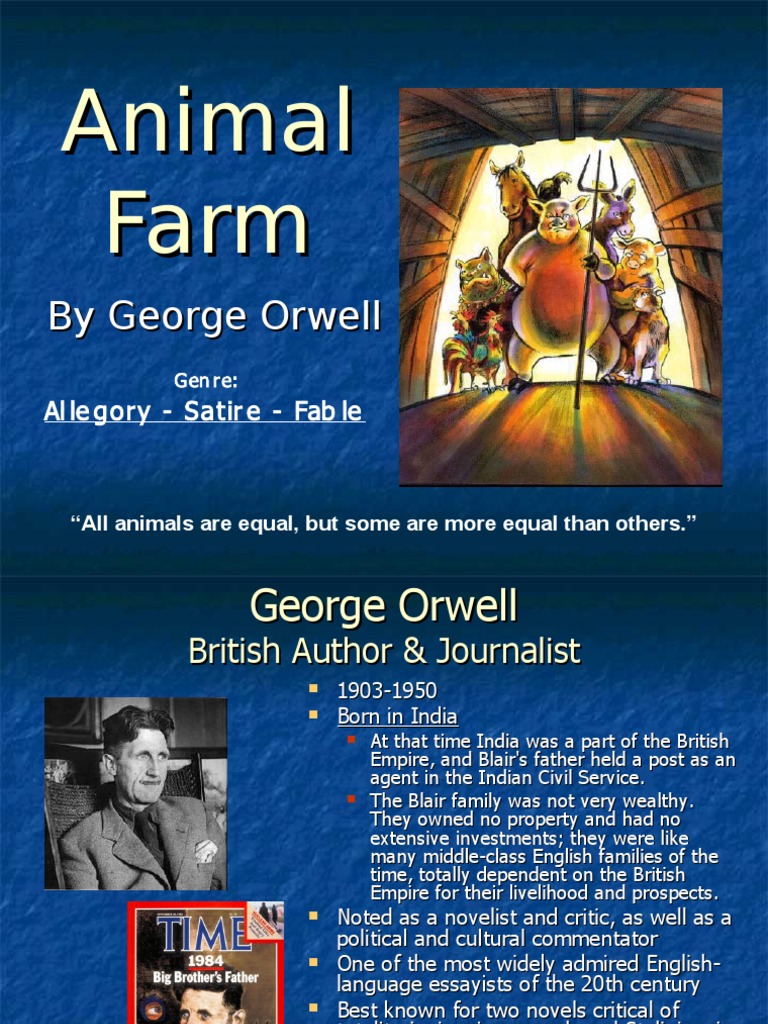 Animal Farm Power Point Presentation | Joseph Stalin | George Orwell