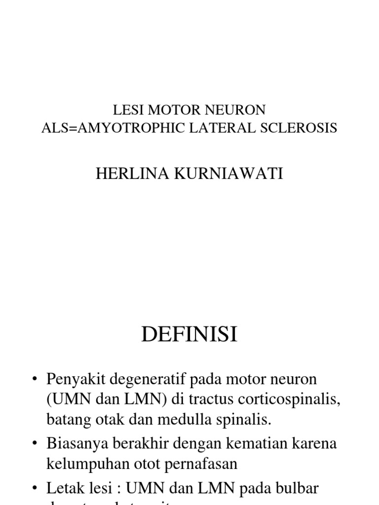 Lesi Motor Neuron | PDF