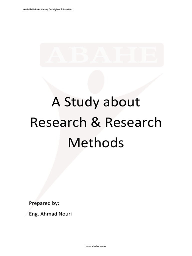 A Study About Research Methodology Methods | PDF