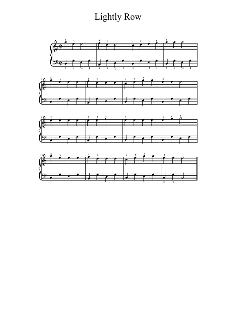 Suzuki Piano Book 1 Lightly Row | PDF