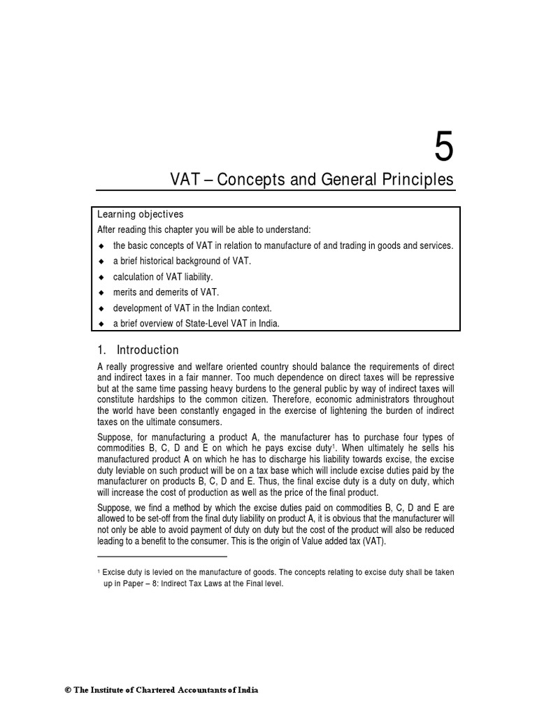 Chapter 5 Vat Concepts and General Principles | PDF | Value Added Tax ...