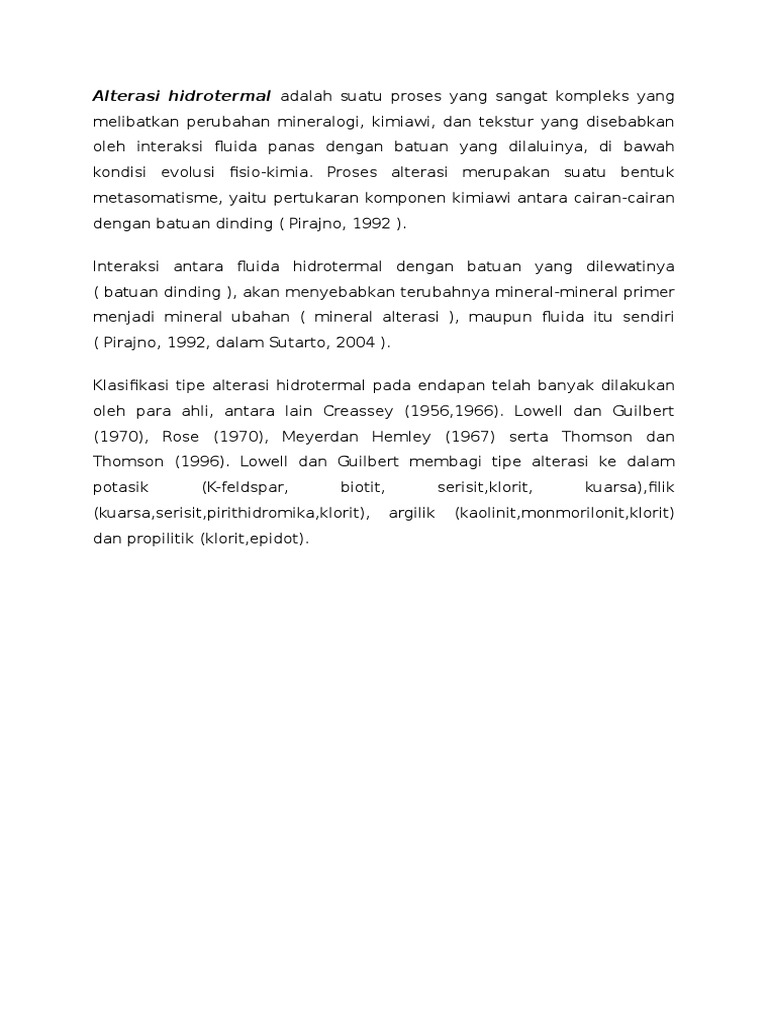 Alterasi Argilik | PDF