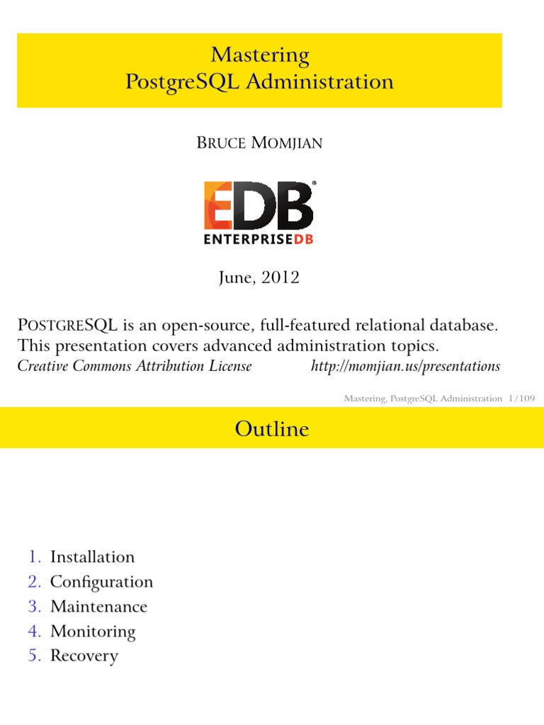 Administration Postgresql Pdf Postgre Sql Data Management