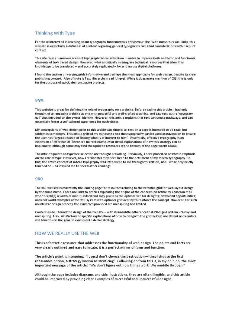 Web Design Analysis 2014 | PDF | Web Design | Typography