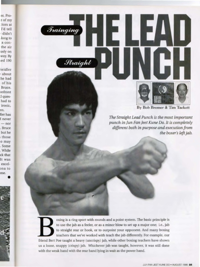 The Lead Punch Article | PDF | Jeet Kune Do | Wing Chun