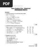 English File Beginner 4th Edition Unit 1 Test | PDF | English Language ...