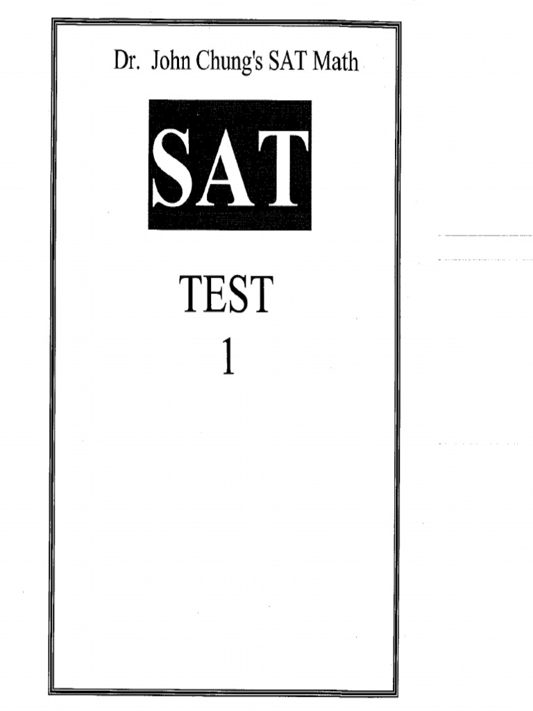 SAT Math Practice Test 01 | PDF