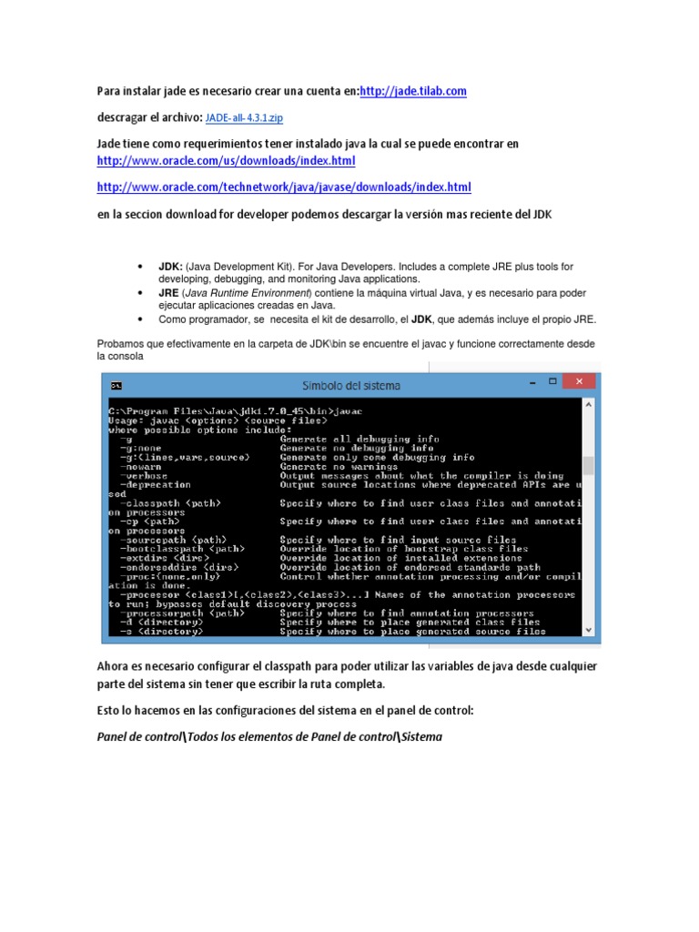 Instalacion de JADE | PDF | Java (lenguaje de programación) | Software ...