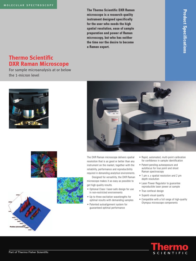DXR Raman Ficha Tecnica | PDF | Microscopy | Raman Spectroscopy