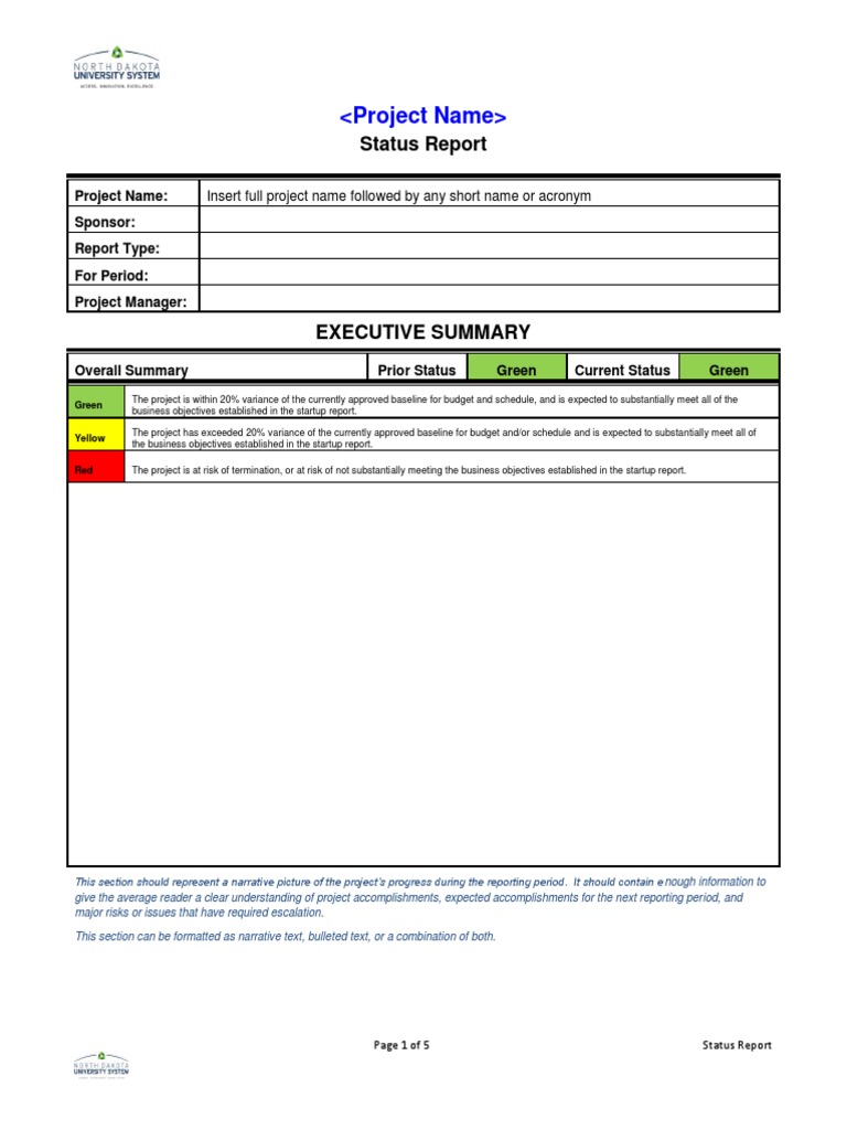 Project Status Report | PDF | Risk | Variance