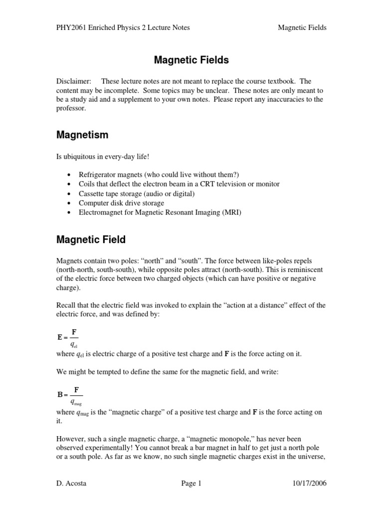 Lorentz Force and Magnetic Fields Explained | PDF | Particle ...